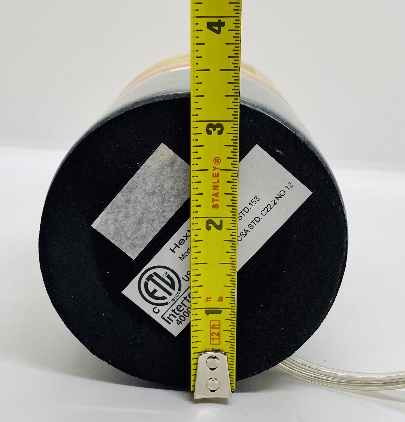 Intertek Hextra Globe Lamp Brass Marble Cylinder Base Desk/Table Light ...