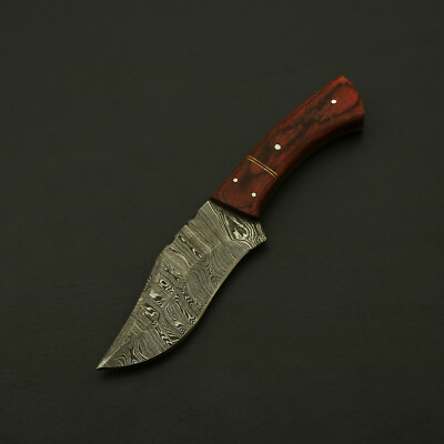 Superb looking Custom hand Forged Spike Damascus Steel Fixed Blade ...