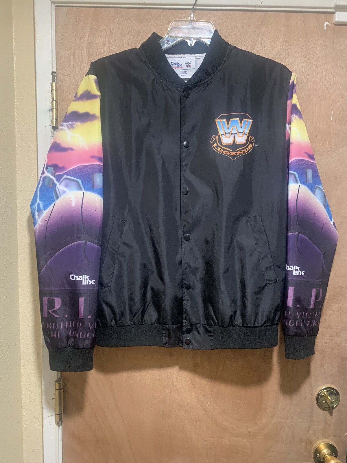 WWE -The Undertaker - Chalkline Jacket Size L- AOP DEAD MAN | eBay