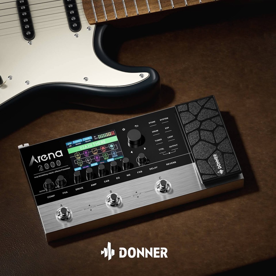 Donner Arena 2000 Multi Effects Looper Pedal 278 Effects 100 IRs Drum ...