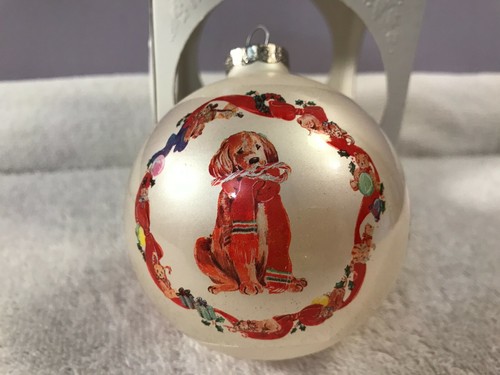 Christmas ornament glass plastic wrap Irish Setter Open me First CH5814 ...