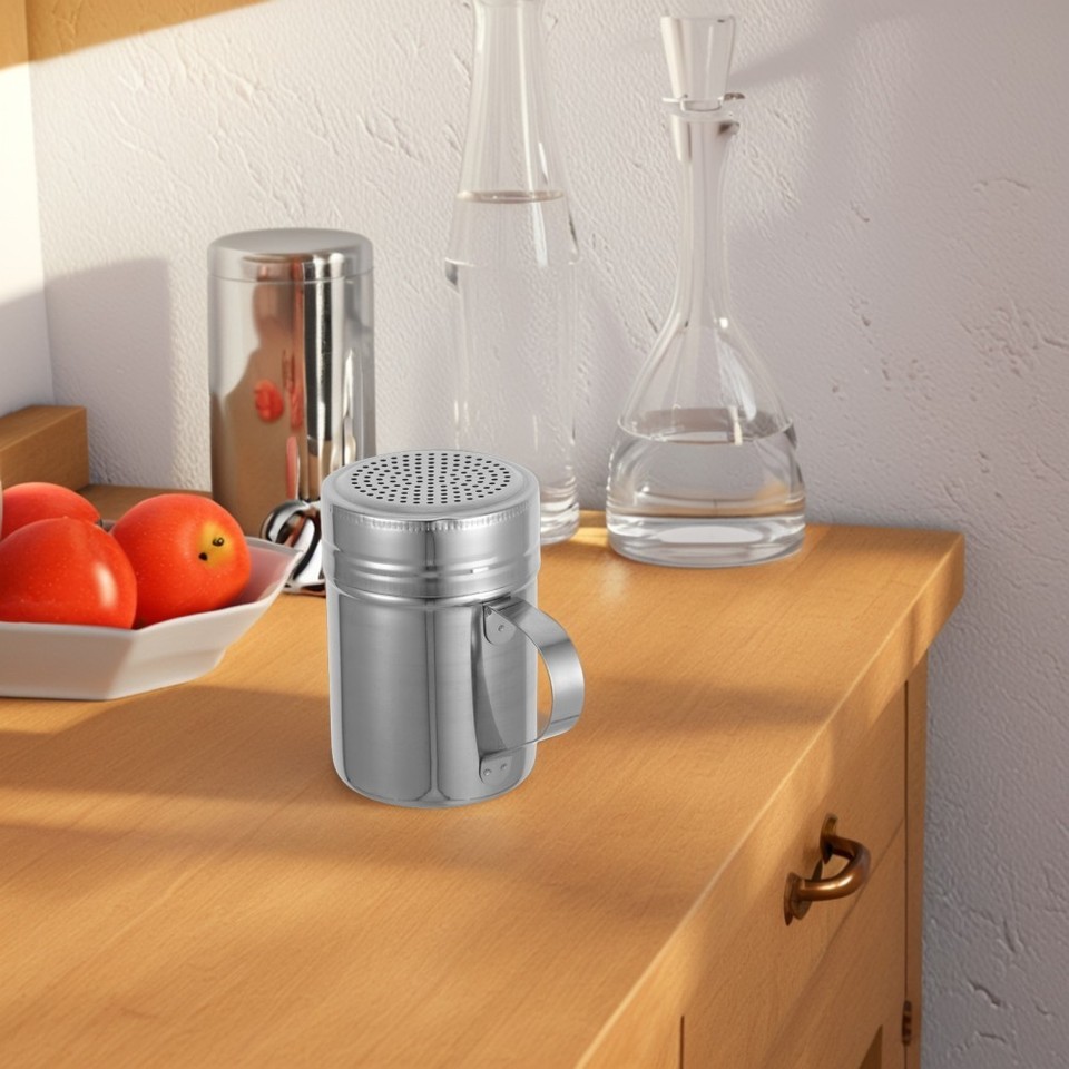 Stainless Steel Salt Shaker Pepper Shakers Dusting Tool Duster Can ...