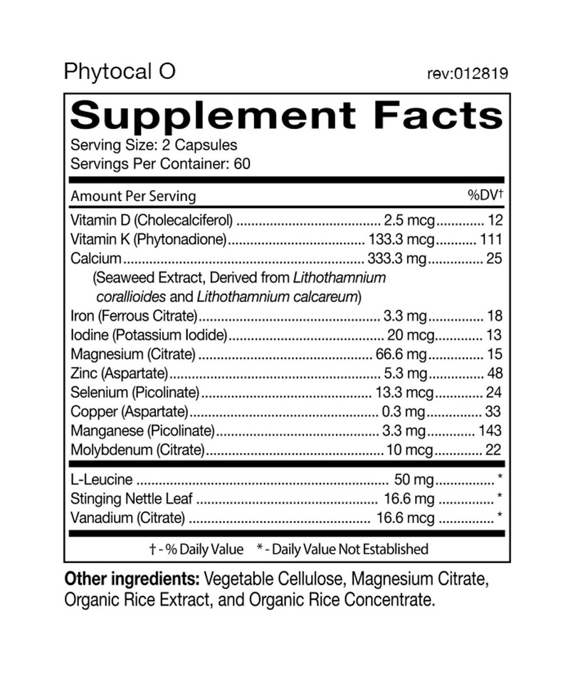 D'Adamo Personalized Nutrition Phytocal O 120 capsules | eBay