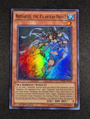 Yugioh - Neptabyss, The Atlantean Prince MP16-EN236 1st Eidtion Ultra ...