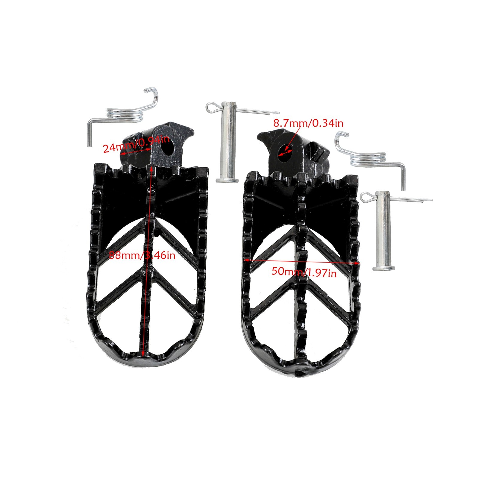 Foot Pegs Rest w/ Stand Mount Pit Dirt Bike CRF50 PW80 PW50 CRF110 ...