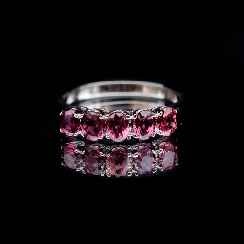 8.76ct/1.30ct Natural Oval Heated(BE) Red Sapphire Songea Silver Ring 5 ...