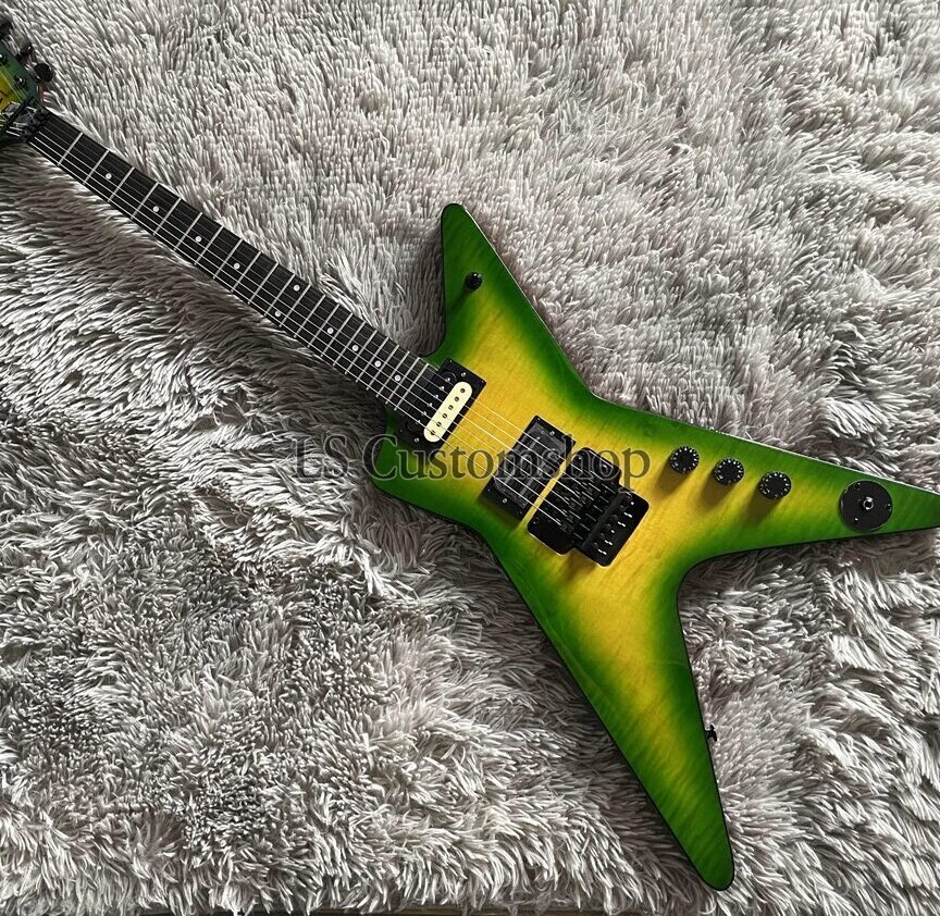 Green Burst Dime Slime Electric Guitar ML Model Flamed Maple Dimebag ...