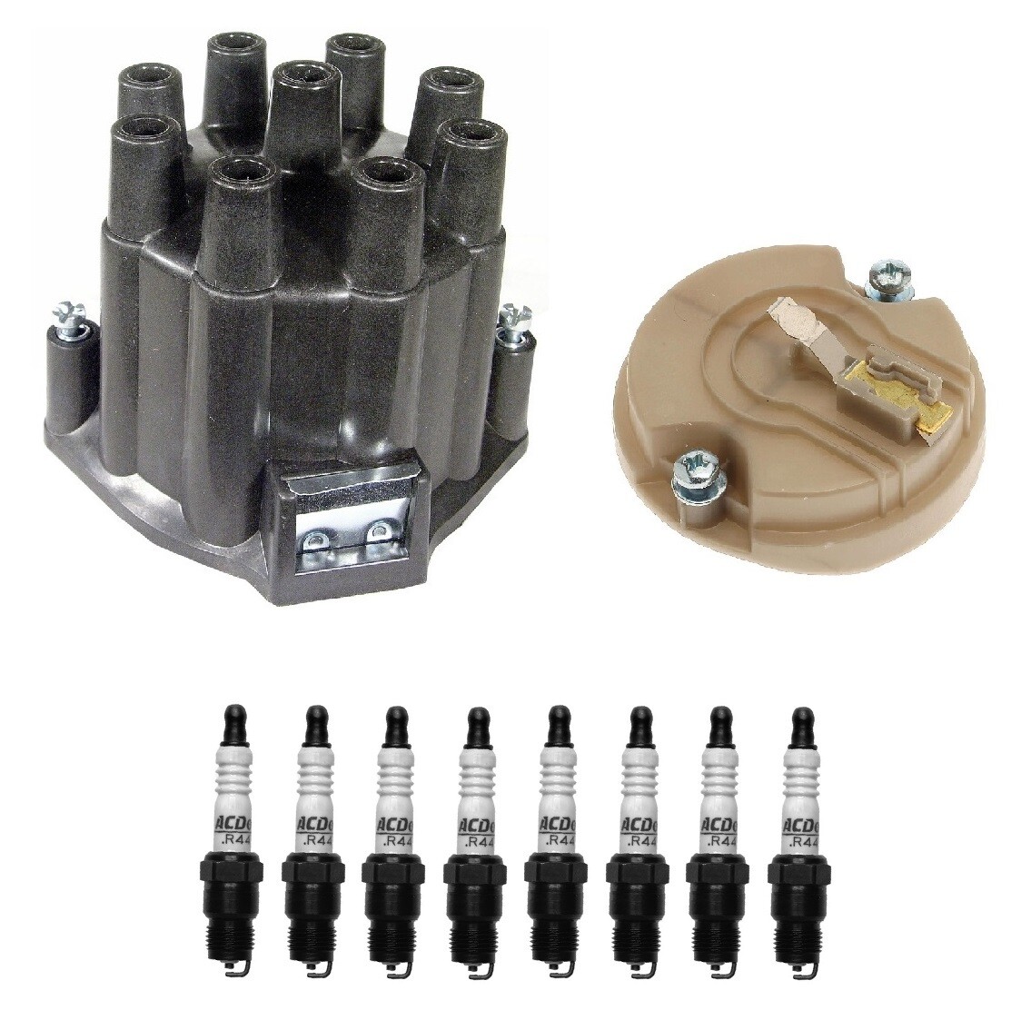 Distributor Rotor Cap & Spark Plugs Kit ACDelco For C10 K20 K15/K1500 ...