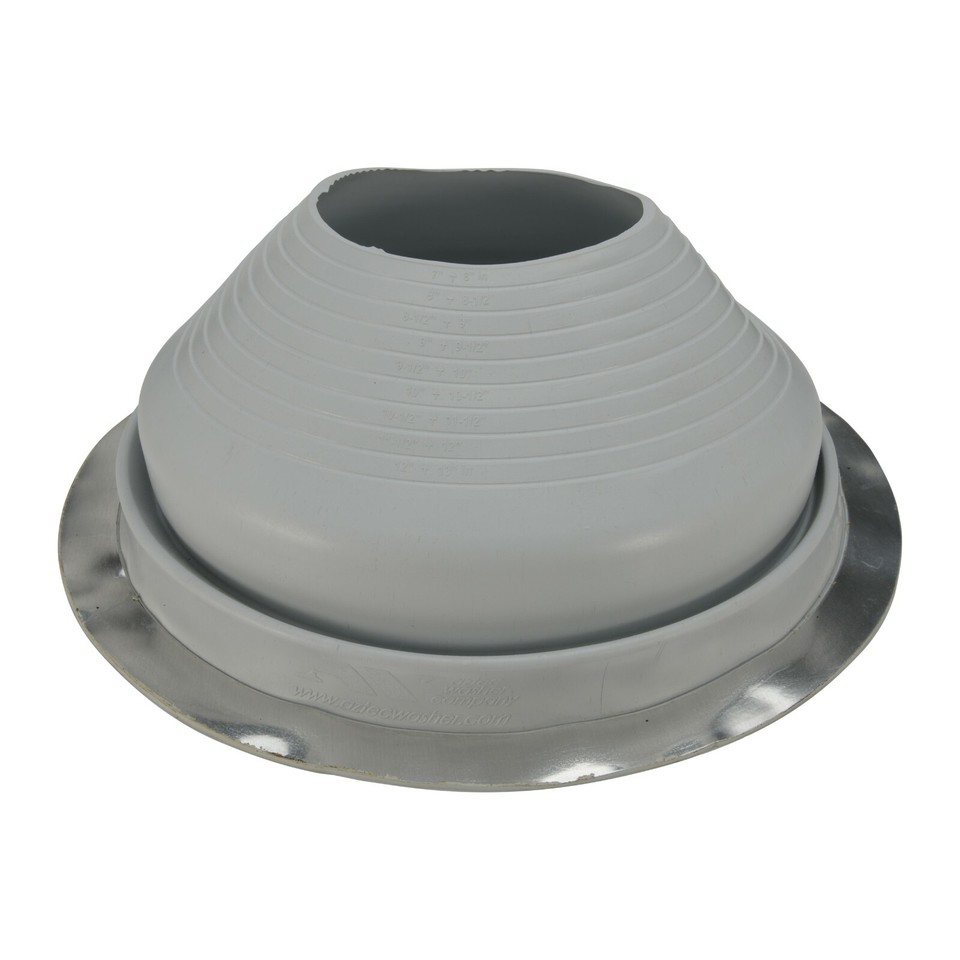 Metal Roofing Pipe Boot Flashing, 1/4" to 19" Pipes, Color Gray | eBay