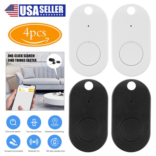 4X Bluetooth Mini GPS Tracking Tag Key Child Pet Finder Tracker ...