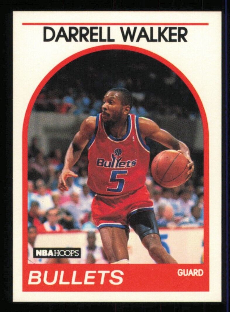 1989-90 NBA HOOPS Basketball Card - DARRELL WALKER #134 🏀 Washington ...