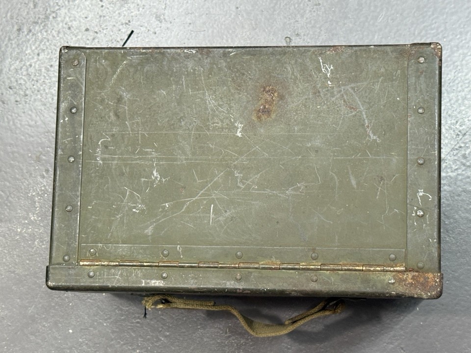 USGI Army WW2 era EMPTY Metal Cal 50 BMG Ammunition Box Chest M17 | eBay