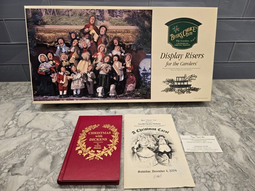 Byers Choice Carolers Display Risers Stand 2 Tiers W/ Box & Holly ...
