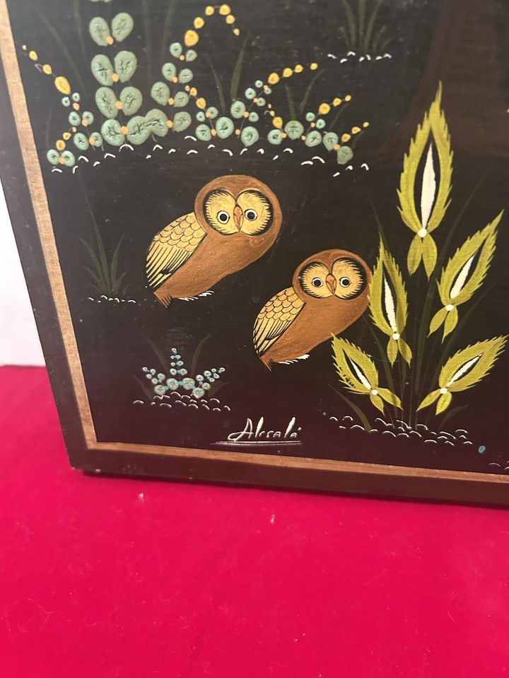 Vintage Original Mexican Folk Artist ARTURO ALCALA on Wood 20" x 16 ...