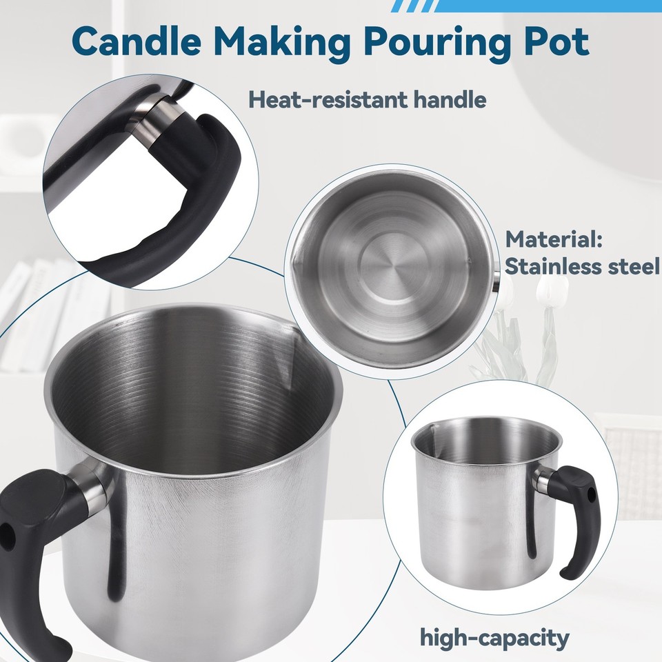 Candle Making Pouring Pot, 44 Oz Boiler Wax Melting Pot, Candle ...