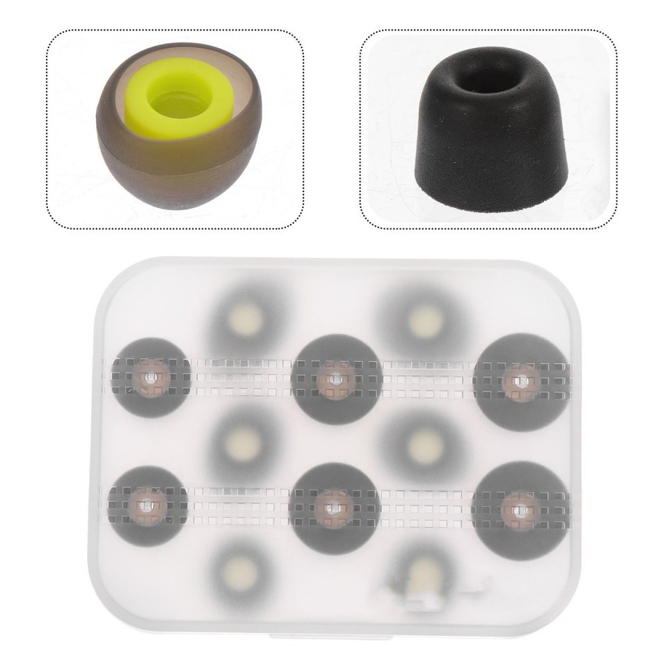 Earphone Earbud Accessories Sponge Elastic Ear Tips Comfortable Box ...