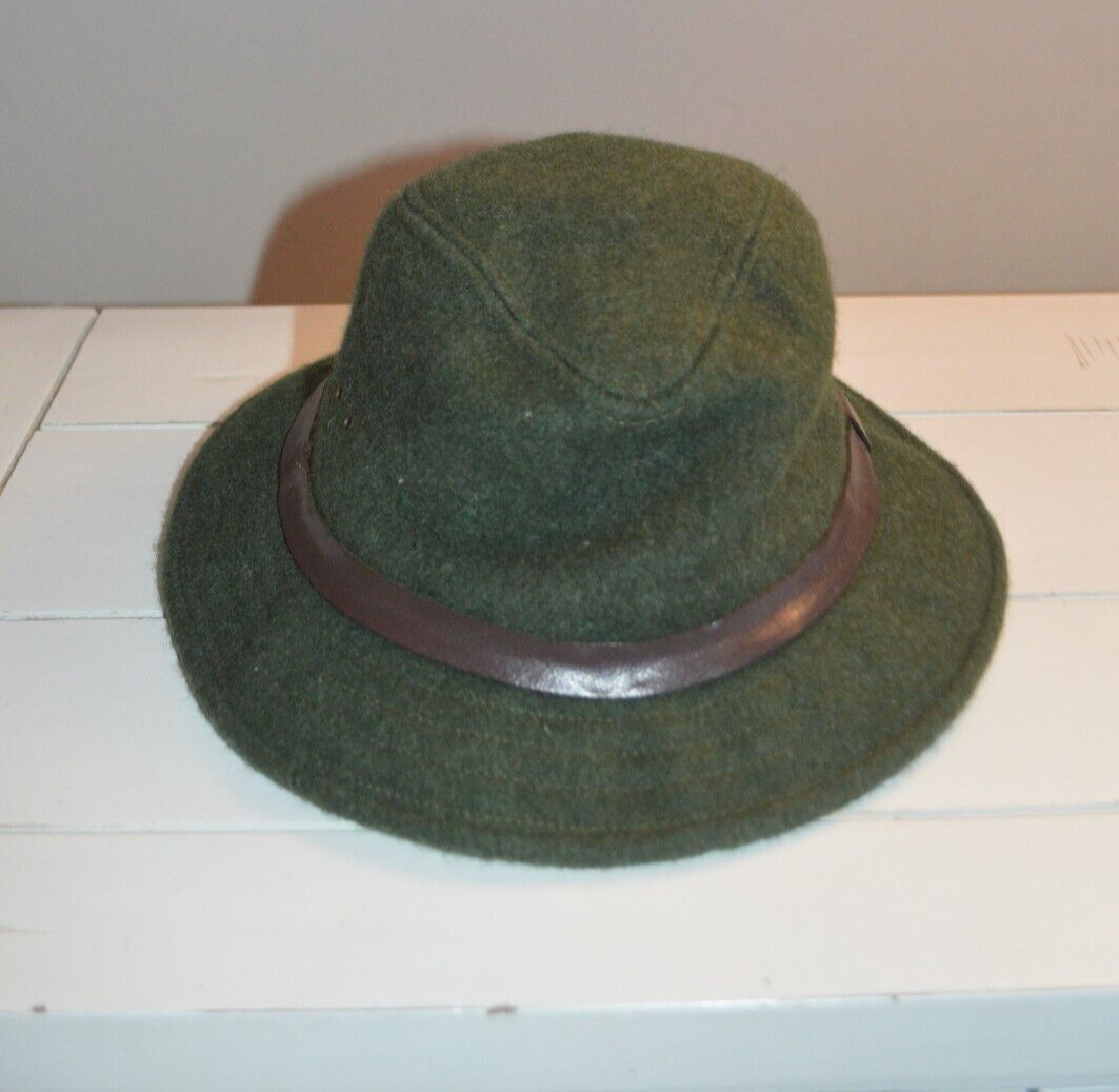 Vintage Filson Mackinaw Wool Packer Hat USA M Green - Gem
