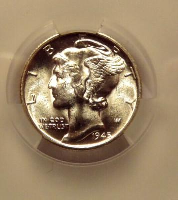 1945 S MERCURY DIME, MS64 CACG. THE PREMIUM GRADING SERVICE | eBay