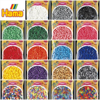 Hama Beads 1000 Pack for Pegboards Genuine Hama Fuse Melt Bead Packs ...