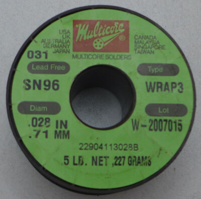 Multicore Solder SN96 WRAP3 .028"/.71mm Diameter 0.5 lb/ 227 grams | eBay