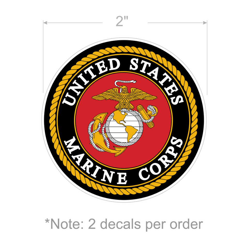 USMC Sticker | Marine Corps Vinyl Decal | Outdoor Durable | Military ...