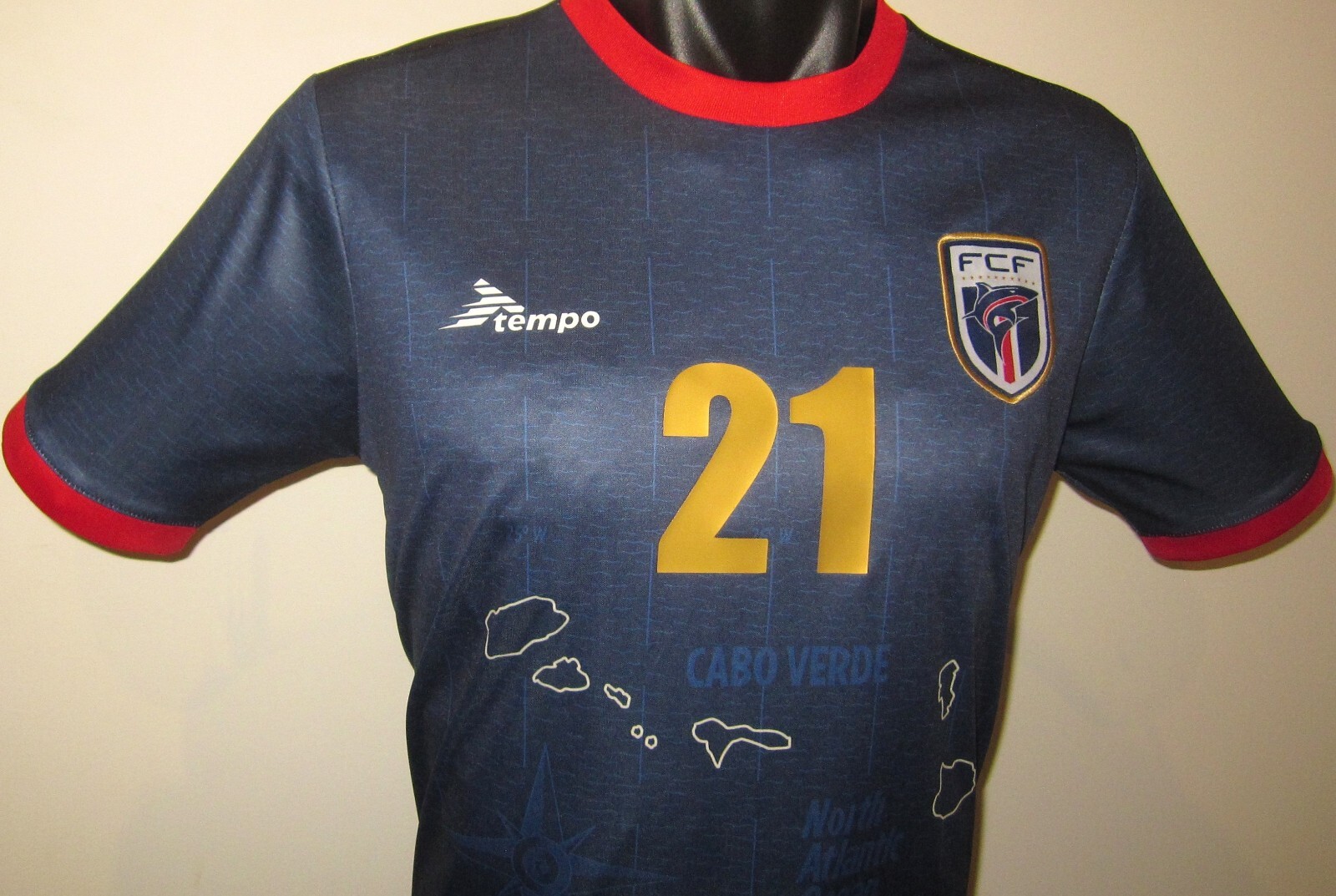 Cape Verde National Team BEBÉ #21 AFCON 2023 Tempo Football Shirt ...