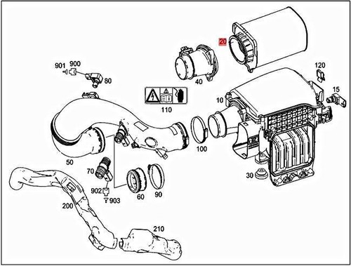 Genuine MERCEDES Air filter insert 2740940104 | eBay
