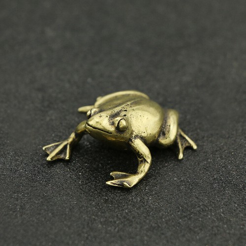 Solid Brass Frog Figurine Small Statue Animal Figurines Toys House ...