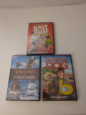 3 Good "Doggone " DVDs. Bolt (2009 DVD). Cats & Dogs (2017). Firehouse ...
