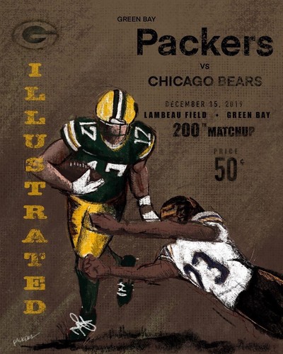 Green Bay Packers Vintage Logo Poster Print Metal Sign 12x8in Old New ...