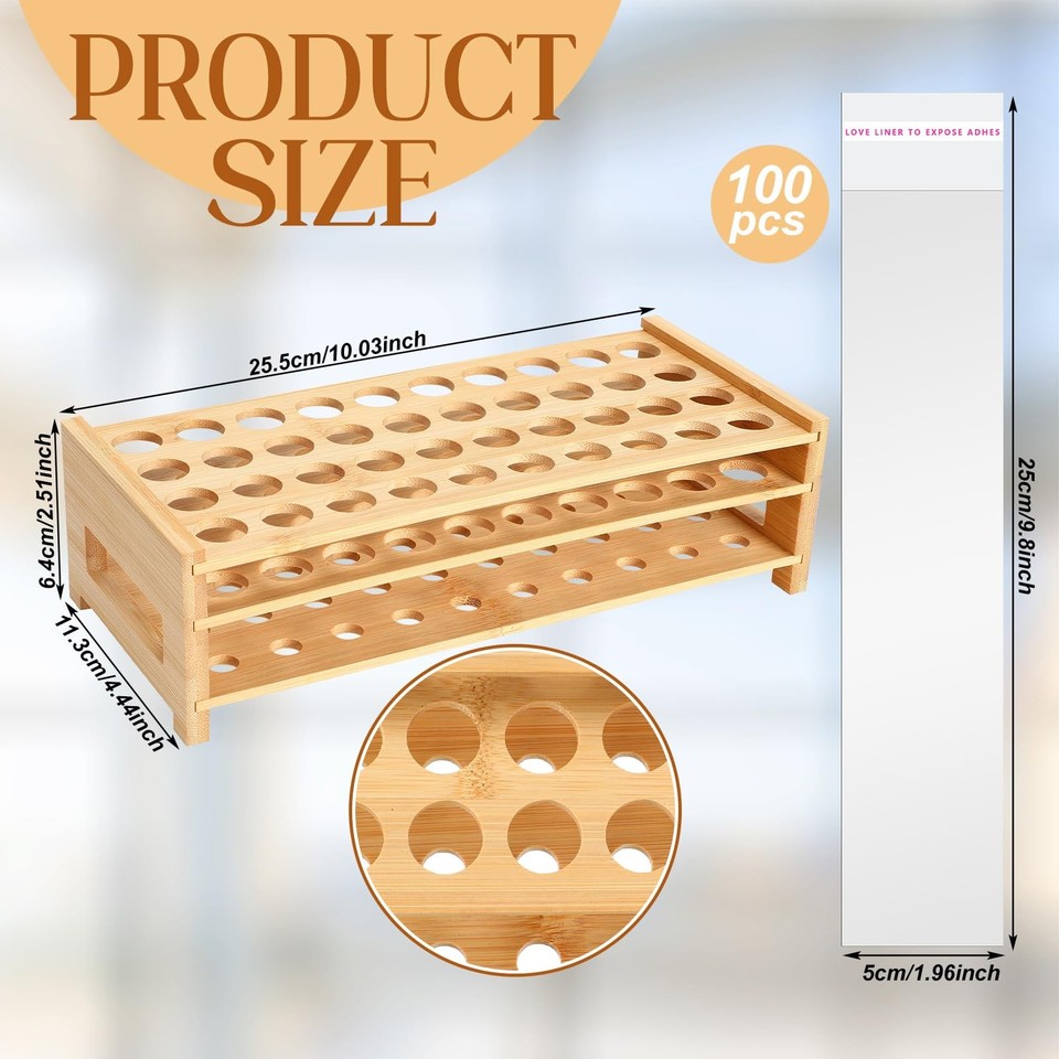 Pretzel Rod Holder and 100 Pcs Clear Bags Plastic Pretzel Sticks Stand ...