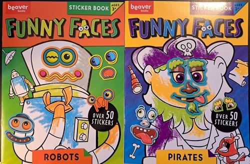Funny Faces Sticker Book Set Of 2 | eBay