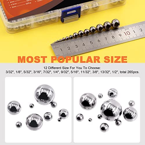 330 Pcs Metric Precision Chrome Steel Bearing Ball Assortment Kit 1Mm ...