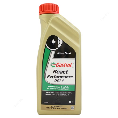Castrol React Performance Dot 4 Synthetic Brake Fluid DOT4 - 1 Litre 1L ...