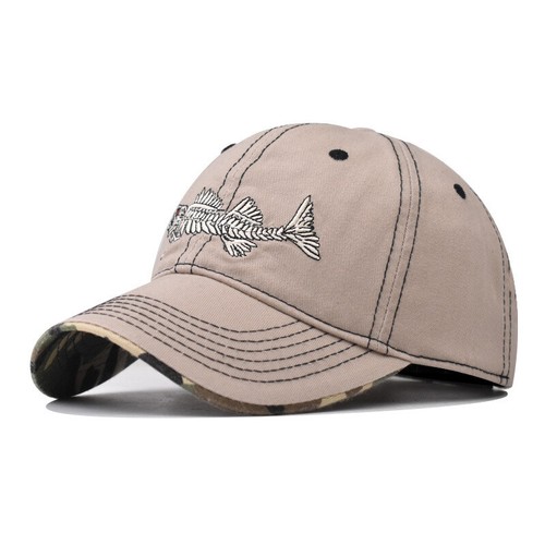 Bill Baseball Cap Fishing Hat 3D Embroidery fishbone Peaked Curved | eBay
