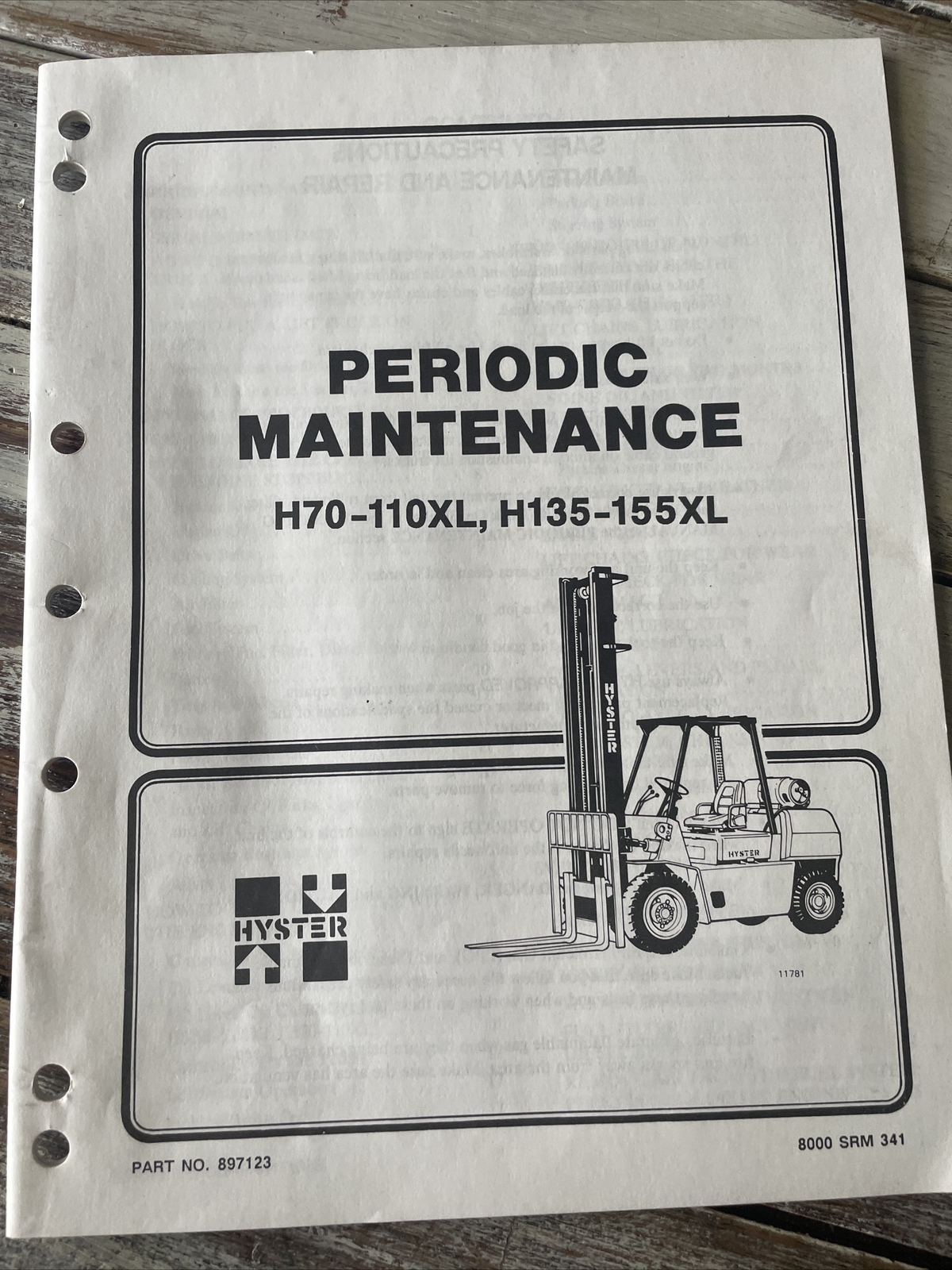 Hyster H-70/80/90/100/110/135/145/155-XL FORKLIFT Maintenance Manual Service OEM | eBay