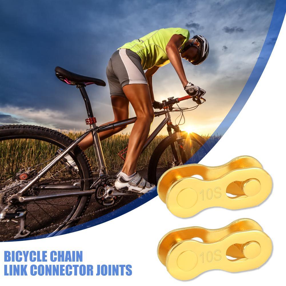 2pcs Bicycle Chain Link Connector Magic Buttons Buckles (10 Speed)(Gold ...