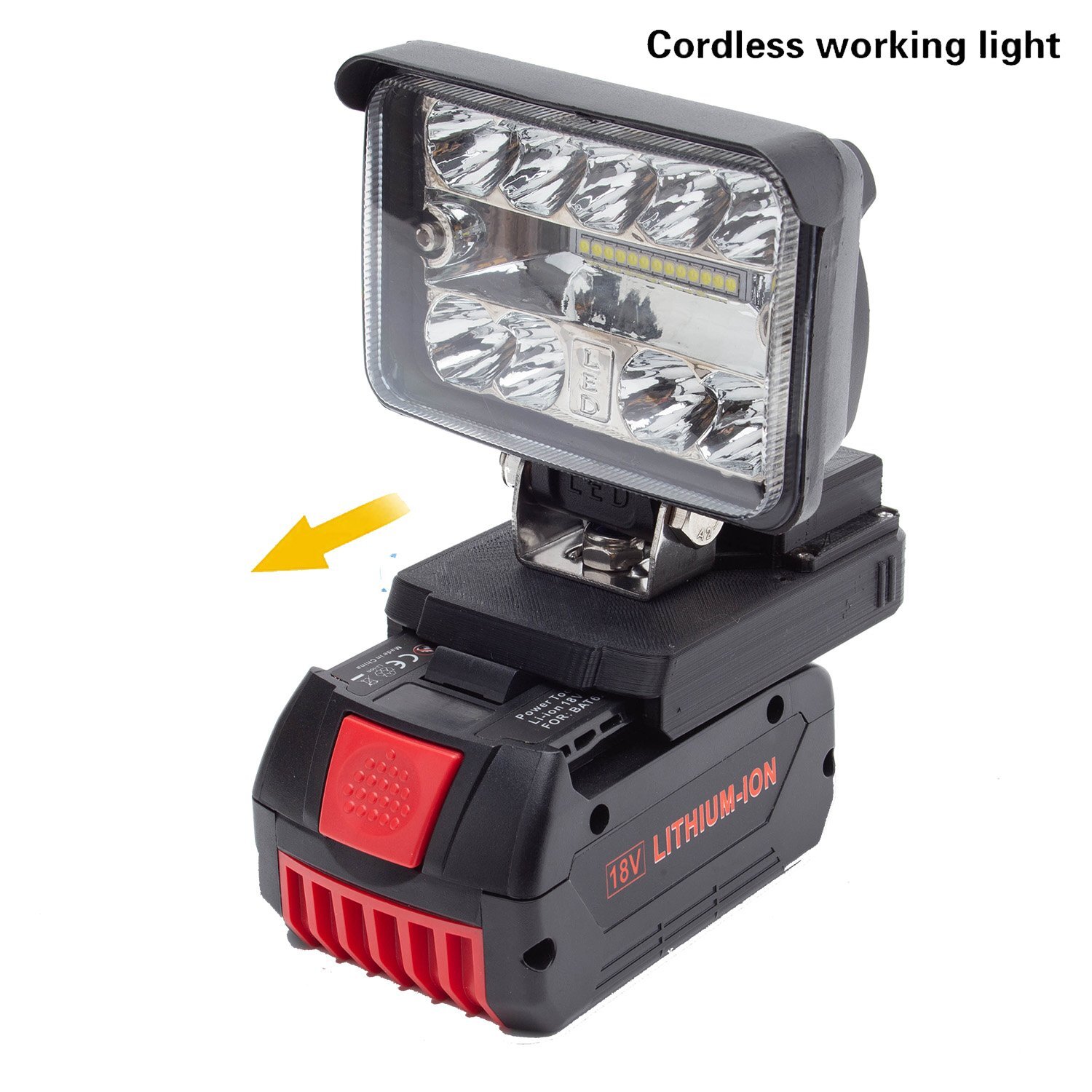 18V LED Akku Strahler Arbeitsleuchte Baustrahler Handlampe für Bosch ...