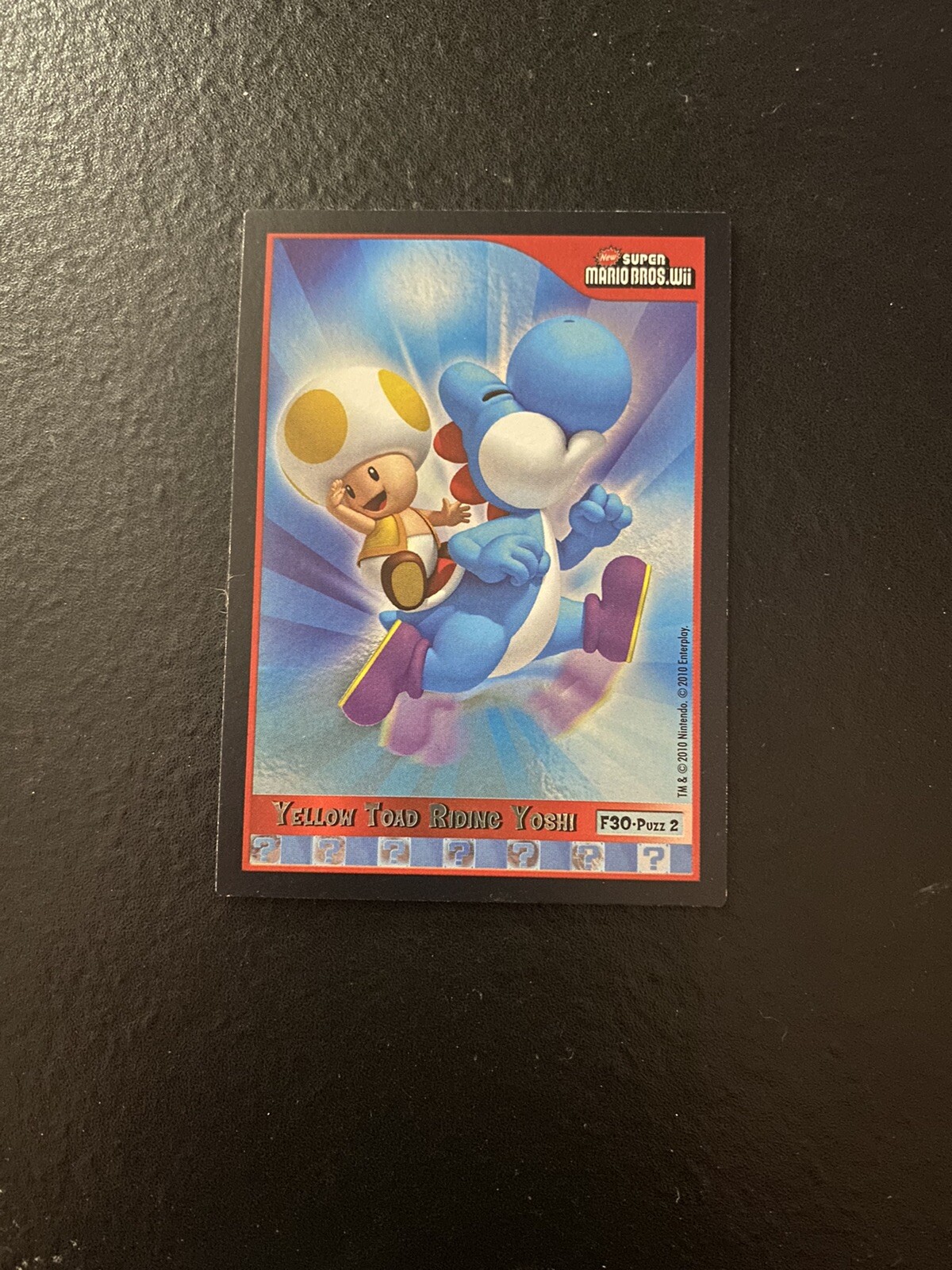 Super Mario Bros Wii Nintendo 2010 Yellow Toad Riding Yoshi Foil F30 ...