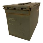 Green 50 Cal Army Ammo Storage Ammunition Surplus Tin Tool Box Metal ...