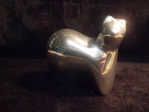 VINTAGE LEO SCHIMANSZKY SIGNED HAGEN COLLECTION 3" POLISHED ALUMINUM ...