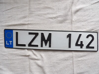 Lithuania European Union car license plate (42) | eBay