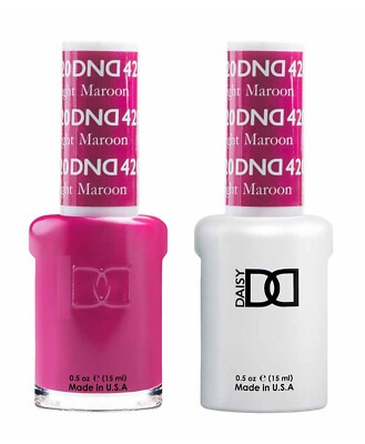 DND Daisy Bright Maroon 420 Soak Off Gel Polish .5oz LED/UV DND gel duo ...