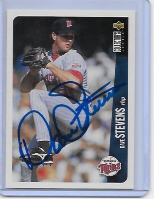 Baseball Card IP auto DAVE STEVENS 1996 Collectors Choice Minnesota ...
