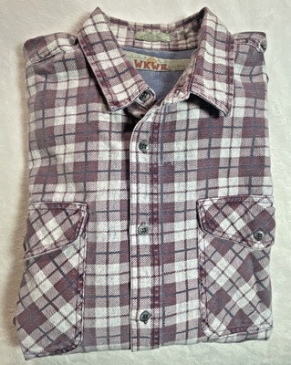 Vintage Anchor Blue WKWR Maroon Plaid Workwear Men's Shirt Extra Large ...