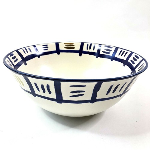 Crafted by Wainwright Pompeii Blu Sky Serving Bowl Matte White Blue ...