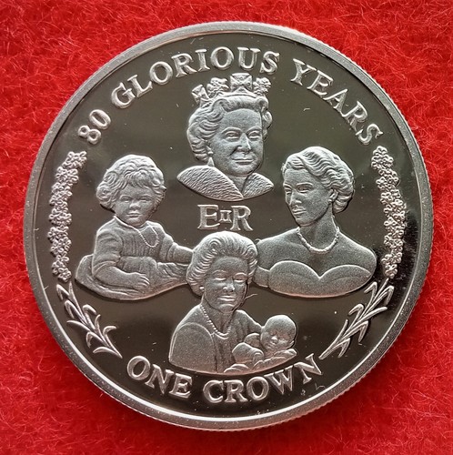 2006 Gibraltar QE II 80 Glorious Years - One Crown Coin + COA P5134 ...