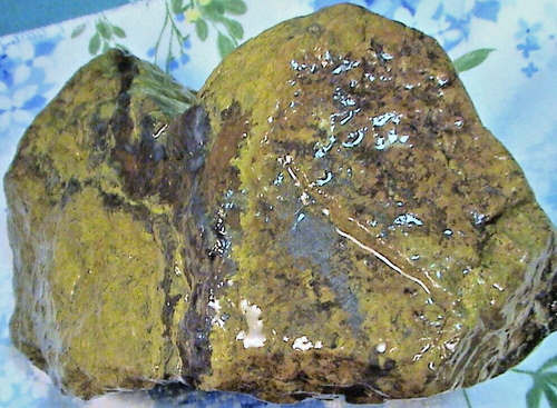 A+ Gold Leaf Jasper Agate, 100% Natural Lapidary Rock, 7 LBS, 3 OZ ...