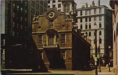 Old State House Boston Massacre Site MA Exterior 1960's Postcard ...