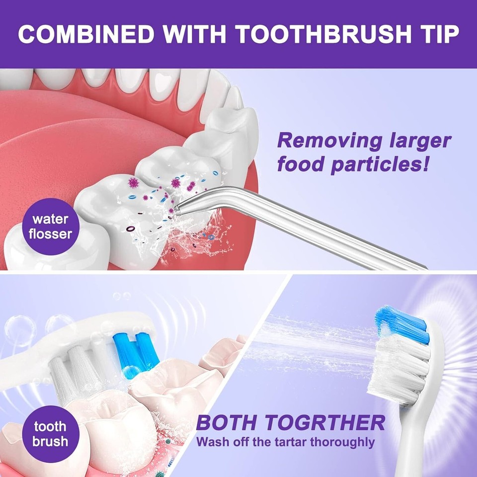Cordless Water Dental Flosser for Teeth,5 Modes Portable Oral Irrigator ...